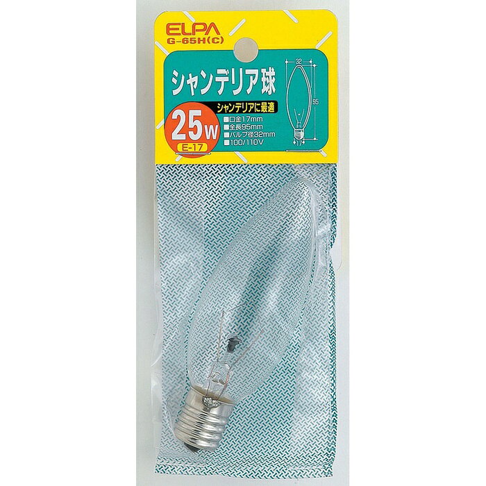 ●シャンデリアなどの装飾照明に適しています。●ガラス球の形状がローソクの炎形の電球。シャンデリア器具にはもちろん、電球の形やフィラメントの輝きを見せるブラケット、ペンダントにも使用できます。仕様■定格：　・電圧　100/110V　・消費電力...