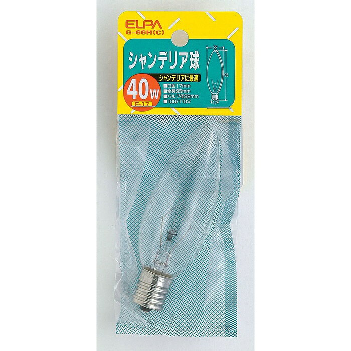 ●シャンデリアなどの装飾照明に適しています。●ガラス球の形状がローソクの炎形の電球。シャンデリア器具にはもちろん、電球の形やフィラメントの輝きを見せるブラケット、ペンダントにも使用できます。仕様■定格：　・電圧　100/110V　・消費電力...