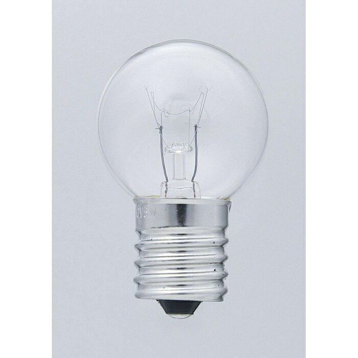 ●看板、装飾照明に適した電球です。仕様■定格：　・電圧　110V　・消費電力 5W　・寿命：約2,000時間■本体サイズ：　・全長：48mm　・バルブ径：30mm　・口金：E17■入数：1個■カラー：クリア