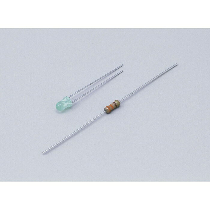 仕様■定格電流：25mA■動作温度：-20℃〜+75℃■3〜6V用抵抗(330Ω)付■φ3mm■入数：5個■カラー：グリーン