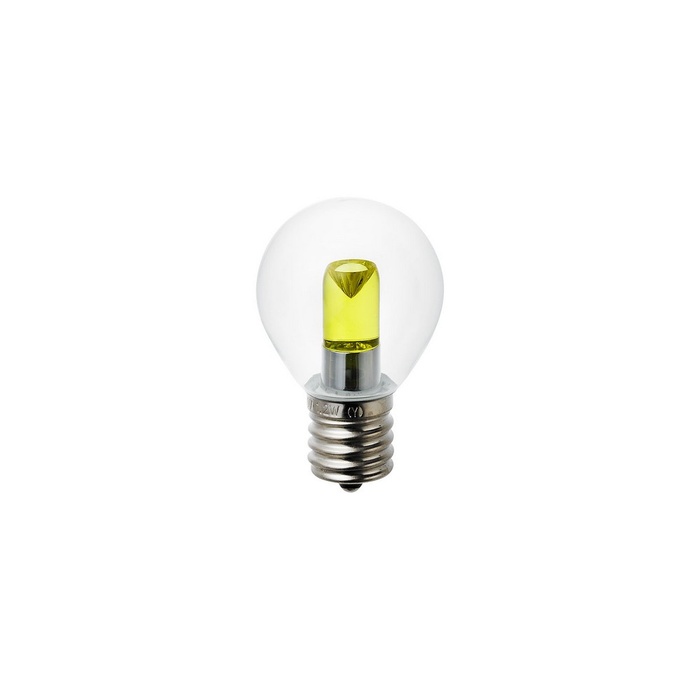 ●光源にはLEDを使用していますので、消費電力が少ない省エネタイプです。仕様■サイズ(mm)：全長58×外径35■質量(g)：13■口金：E17■定格入力電流(A)：0.014■定格消費電力(W)：1.2■設計寿命(h)：30,000■光色：黄