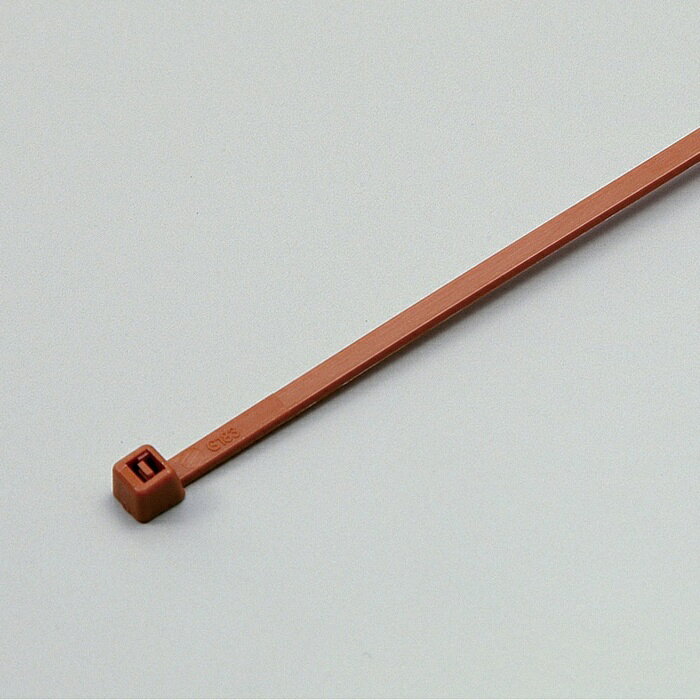 ●耐候性●紫外線に強く、屋外で使える仕様■全長：200mm■幅：4.8mm■最大結束内径：50mm■引張強度：22kgf■使用温度範囲：-40℃〜+85℃■材質：66ナイロン(紫外線遮蔽剤入)■50本入■カラー：ブラウン