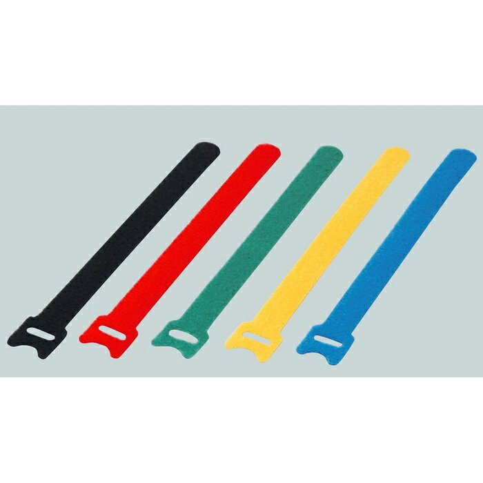 ●ストラップタイプ●しっかり やさしく結束できる仕様■全長：150mm■幅：13mm■材質：ポロプロピレン(フック部)、ナイロン(ループ部)■5本入■カラー：アソート