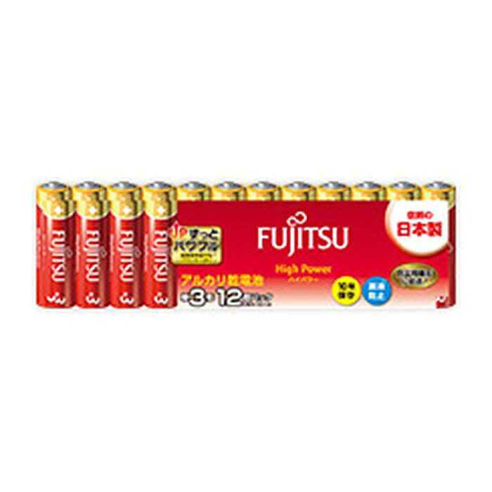 富士通 ハイパワー 単3形 12本 アルカリ乾電池 LR6FH(12S)