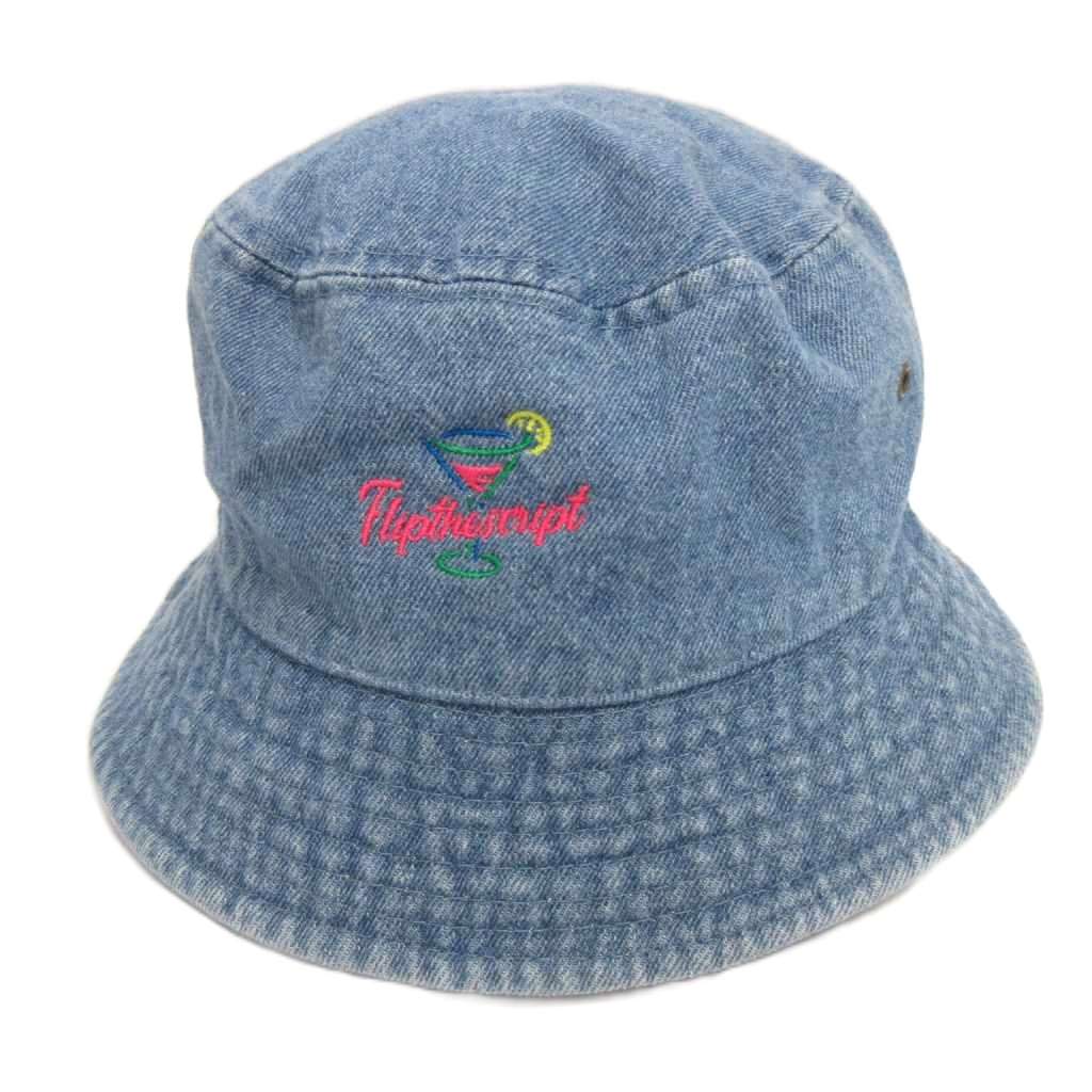 【中古】フリップザスクリプト FLIP THE SCRIPT ハット バケハ デニム 刺繍 水色 ■GY28 メンズ 【ベクトル 古着】 260421表記サイズサイズ表記なし（実寸サイズをご参考ください。）実寸サイズつば：5.5cm　頭周り...
