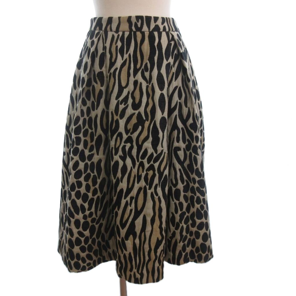 【中古】バイ・マレーネ・ビルガー BY MALENE BIRGER スカート ロング 総柄 黒 アイボリー ブラック 34 レディース 【ベクトル 古着】 260421表記サイズ34実寸サイズウエスト：62cm　ヒップ：約106cm　スカー...