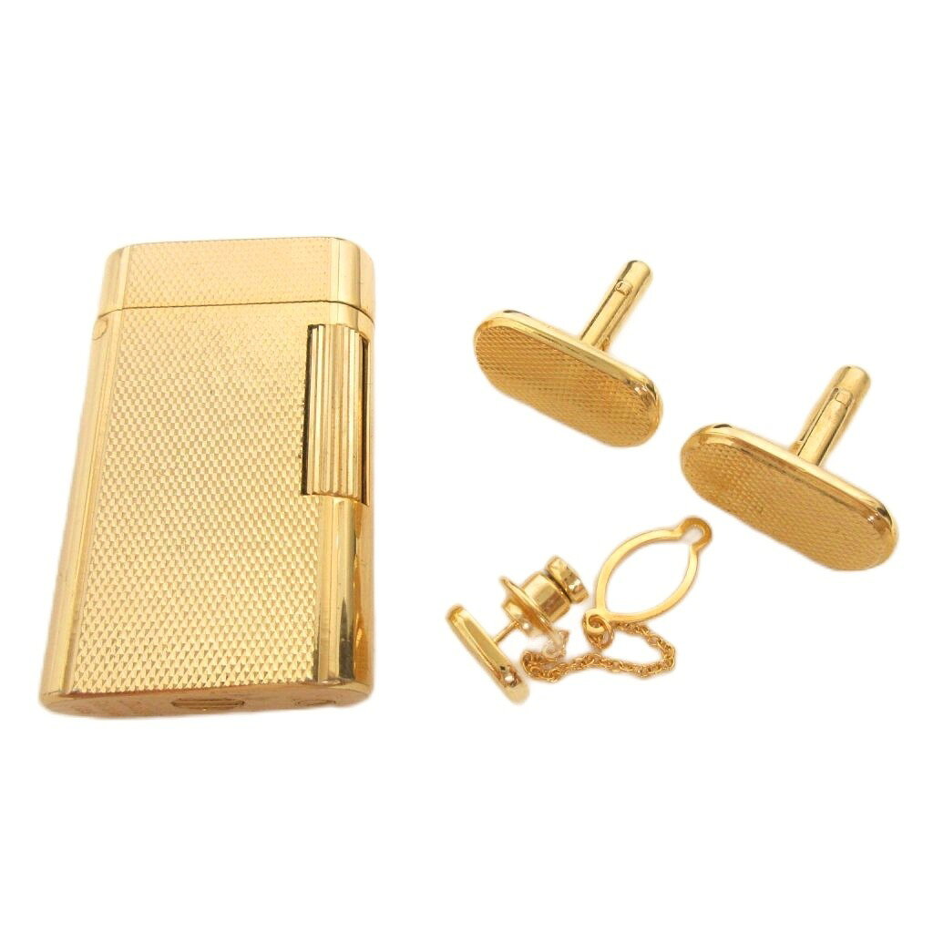 【中古】ランバン LANVAN 3点 セット ガスライター カフス ネクタイピン ゴールドカラー ジャンク ■GY99 メンズ 【ベクトル 古着】 260624表記サイズサイズ表記なし（実寸サイズをご参考ください。）実寸サイズライター　タテ...