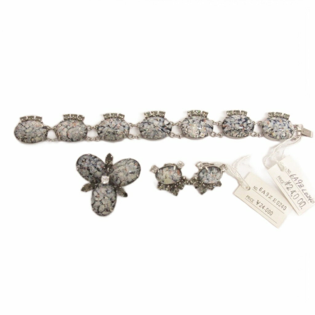 【中古】未使用品 リリエダニエル Daniel et Lili タグ付き 3点 セット ブレスレット イヤリング ブローチ ストーン アクセサリー シルバーカラー ■GY99 レディース 【ベクトル 古着】 260528表記サイズサイズ表記...