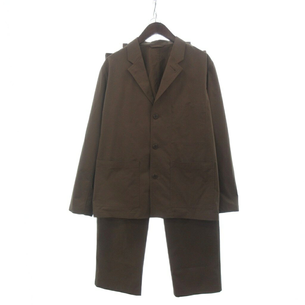 【中古】ユニクロ UNIQLO C 美品 セットアップ イージーワークジャケット パンツ 無地 476645 475601 茶 ブラウン L M メンズ 【ベクトル 古着】 260526ブランドユニクロ UNIQLO表記サイズジャケット L...