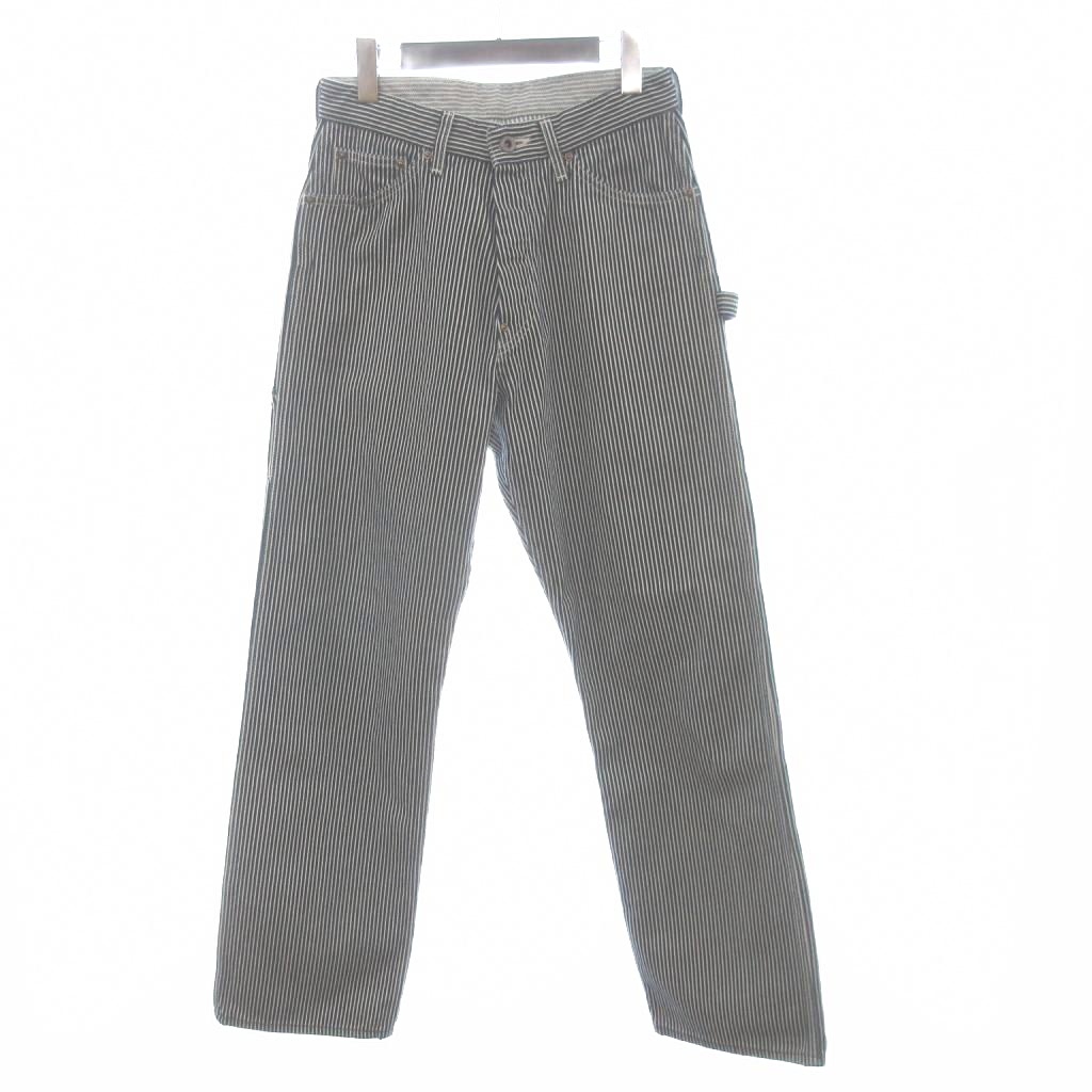 【中古】スタンダード カリフォルニア STANDARD CALIFORNIA ペインターパンツ ヒッコリー ボタンフライ ストライプ 紺 ネイビー W30 メンズ 【ベクトル 古着】 260717ブランドスタンダード カリフォルニア STA...