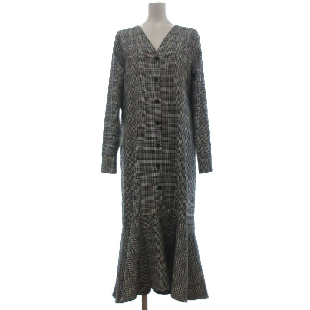 【中古】ザラ トラファルック ZARA Trafaluc ワンピース ロング 長袖 グレンチェック M グレー ■OOM レディース 【ベクトル 古着】 260724ブランドザラ トラファルック ZARA Trafaluc表記サイズM実寸サ...