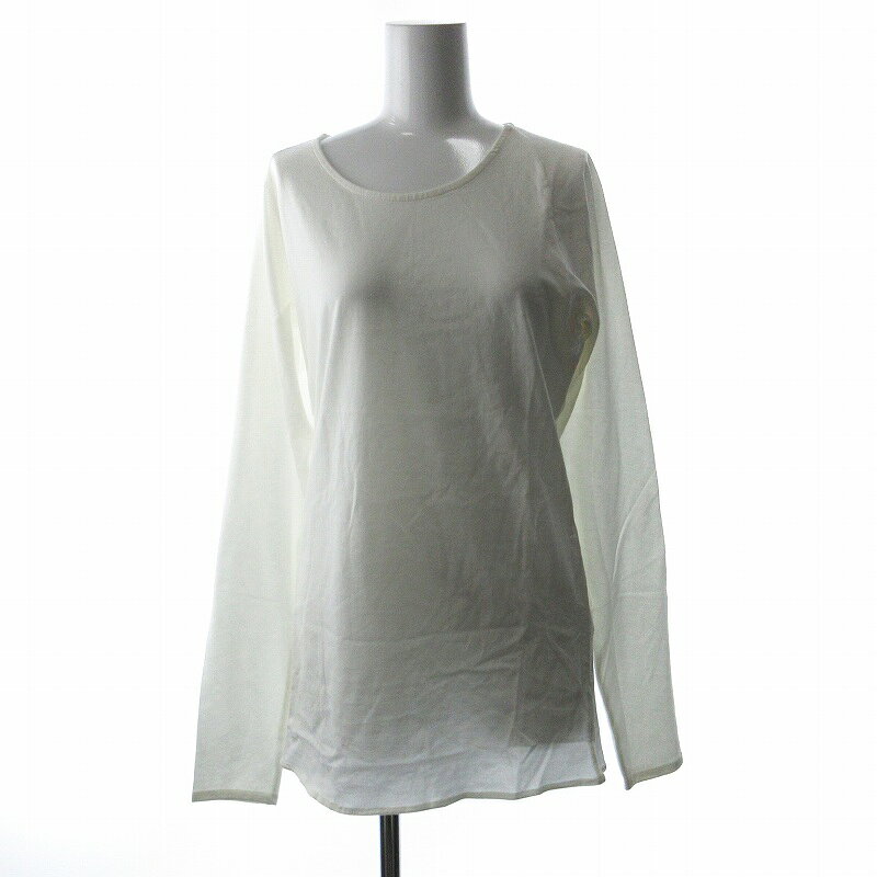 【中古】未使用品 マーデノムス リアン Mer de noms Lien Tシャツ カットソー プルオーバー 44 S アイボリー /EE レディース 【ベクトル 古着】 241028表記サイズ44(実寸Sサイズ相当)実寸サイズ身幅：約40...