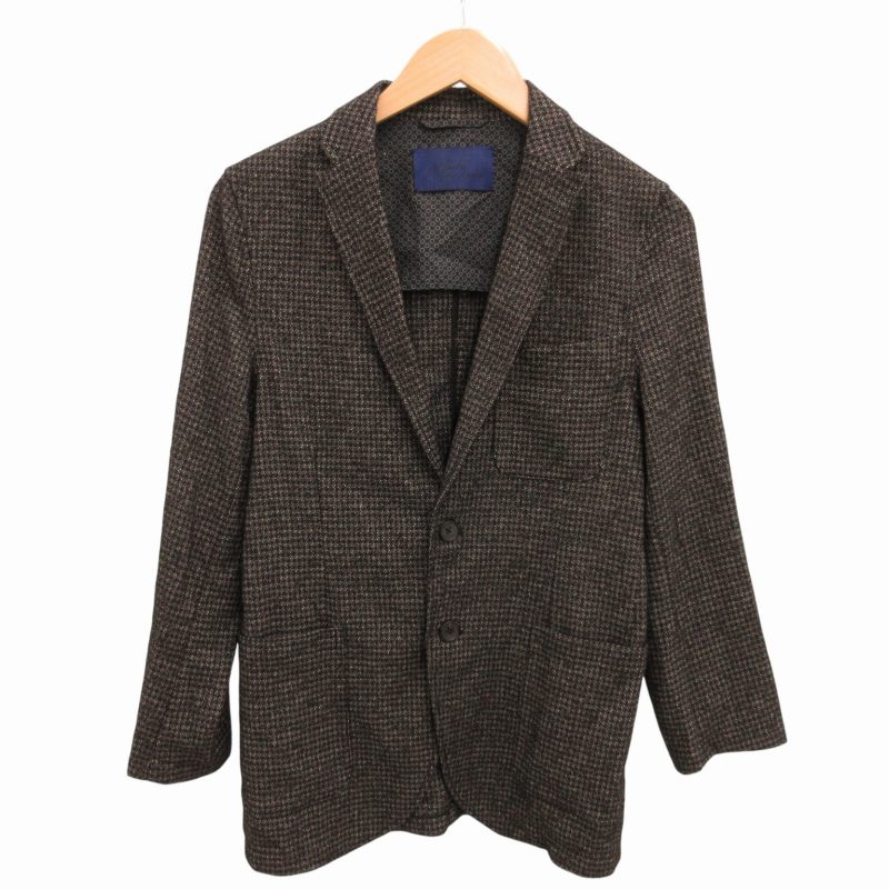 【中古】ナノユニバース nano universe N Jacke 美品 テーラードジャケット ブレザー ツイード FORTEX 2B S 黒 ブラック /FF 1119 ■GY09 メンズ 【ベクトル 古着】 241119ブランドナノユニ...