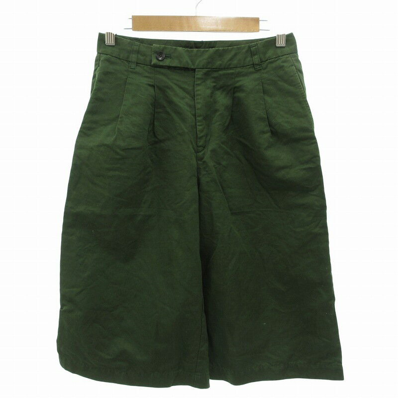 【中古】グリーンレーベルリラクシング ユナイテッドアローズ green label relaxing ハーフパンツ ショーツ タック リネン混 38 緑 グリーン /FF ■GY14 レディース 【ベクトル 古着】 250417ブランドグリ...