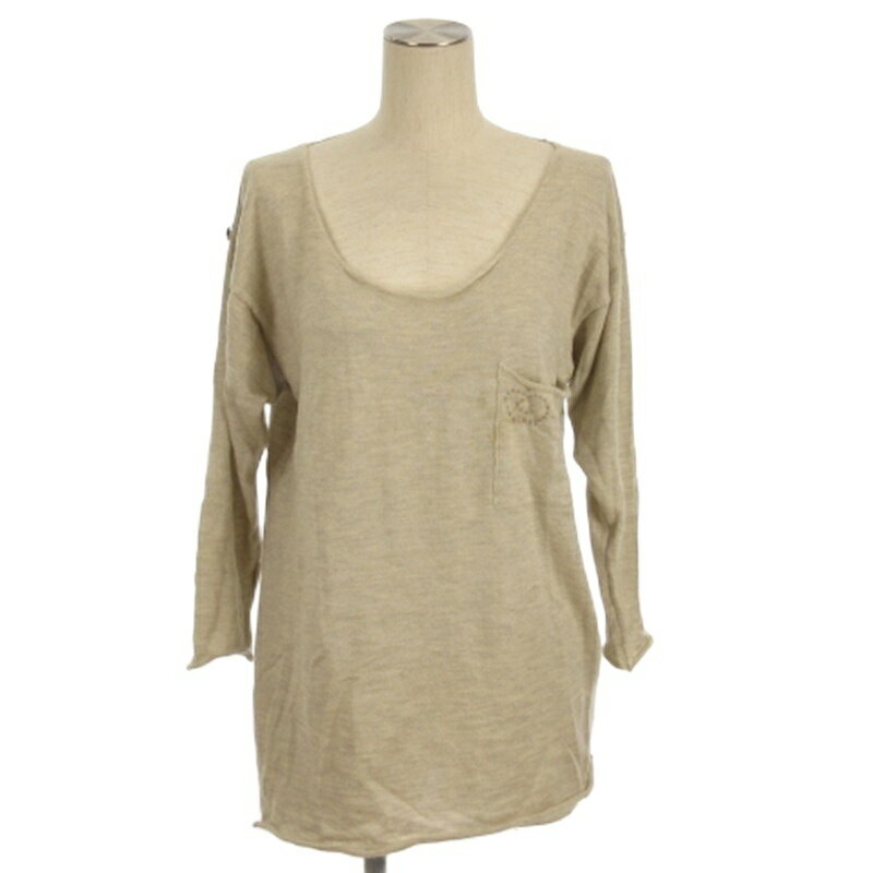 【中古】クイーン&ベル QUEENE&BELLE Vネック ニット カットソー 長袖 ライトグレー ■TC レディース 【ベクトル 古着】 260121ブランドクイーン&ベル QUEENE&BELLE表記サイズサイズ表記なし ※実寸サイズを...