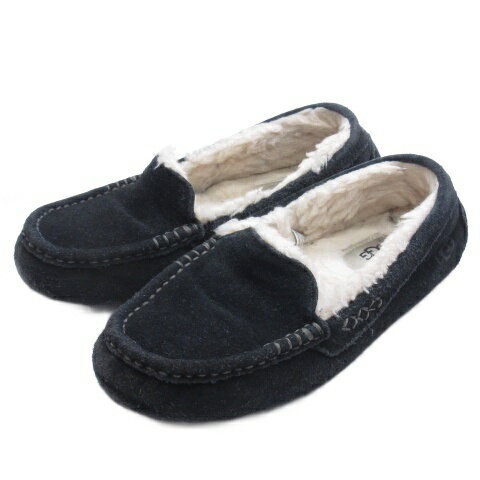 【中古】アグ オーストラリア UGG australia Ansley モカシン ムートンシューズ スエード 24cm ブラック ☆AA★ レディース 【ベクトル 古着】 260404ブランドアグ オーストラリア UGG australia...