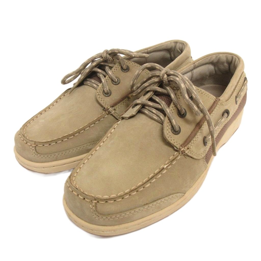 【中古】エルエルビーン L.L.BEAN デッキシューズ スエード レースアップ 7 ベージュ ■GY74 メンズ 【ベクトル 古着】 260422ブランドエルエルビーン L.L.BEAN表記サイズ7実寸サイズ最大幅：10cm　アウトソール...