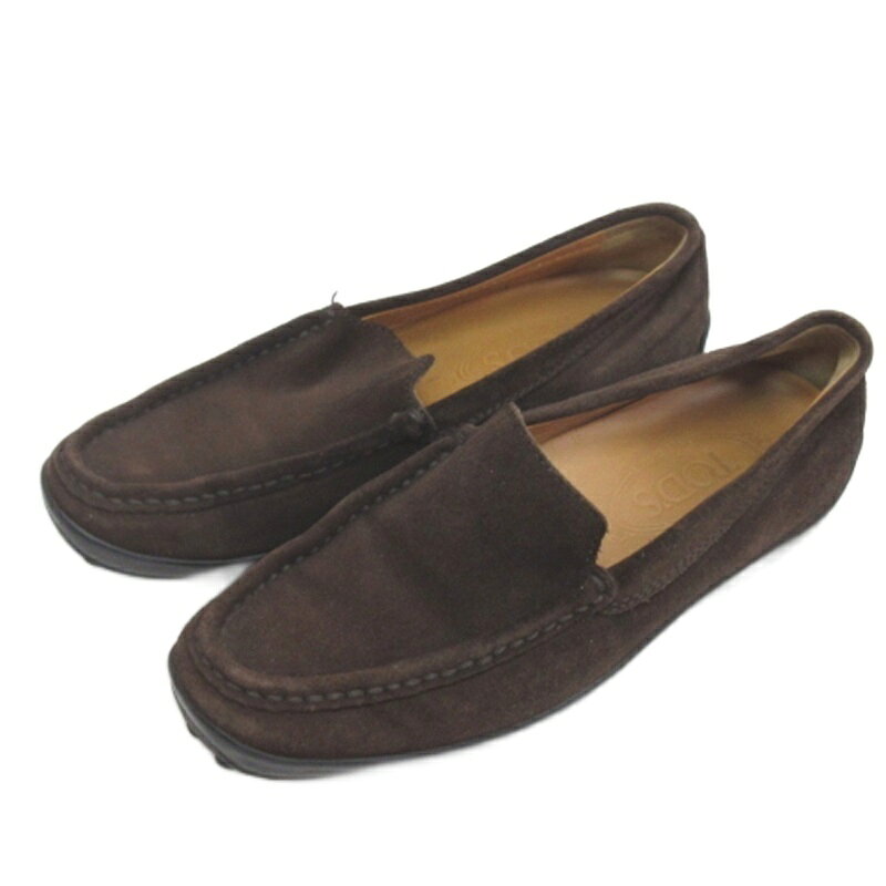 【中古】トッズ TOD'S ドライビングシューズ ローファー スエード ブラウン 36 23cm ■GY47 レディース 【ベクトル 古着】 260615ブランドトッズ TOD'S表記サイズ36/23cm相当実寸サイズ最大幅：8.5cm　ア...