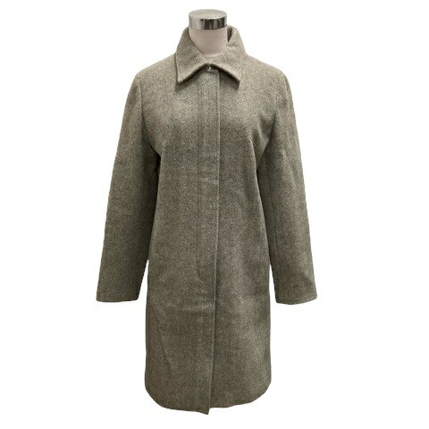 【中古】リューデベー rue de b ロングコート クルーネック ウール混 無地 裏地 長袖 ミディ丈 2 グレー レディース 【ベクトル 古着】 240703表記サイズ2実寸サイズ肩幅：40cm　身幅：48cm　袖丈：62cm　着丈：9...