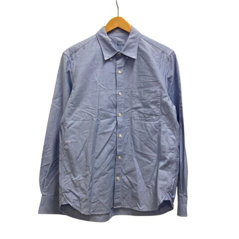 【中古】無印良品 良品計画 シャツ 長袖 ボタンダウンカラー 無地 コットン 853260-350 L 青 ブルー メンズ 【ベクトル 古着】 250719ブランド無印良品 良品計画表記サイズL実寸サイズ肩幅：42cm　身幅：50cm　着丈...