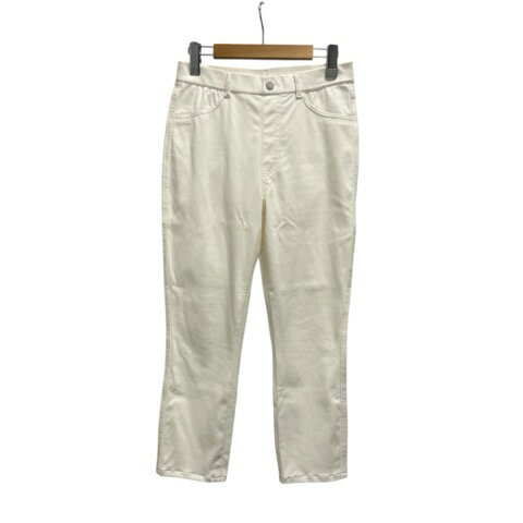 【中古】ユニクロ UNIQLO パンツ 無地 コットン混 221-445243 69-75 アイボリー レディース 【ベクトル 古着】 251124ブランドユニクロ UNIQLO表記サイズ69-75実寸サイズウエスト：69cm　もも幅：22...