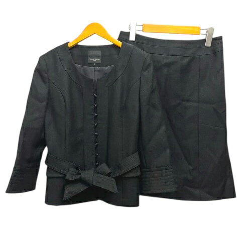 【中古】ユナイテッドアローズ UNITED ARROWS セットアップ ジャケット スカート ウール混 モヘヤ混 膝丈 38 黒 ブラック レディース 【ベクトル 古着】 260310ブランドユナイテッドアローズ UNITED ARROWS...