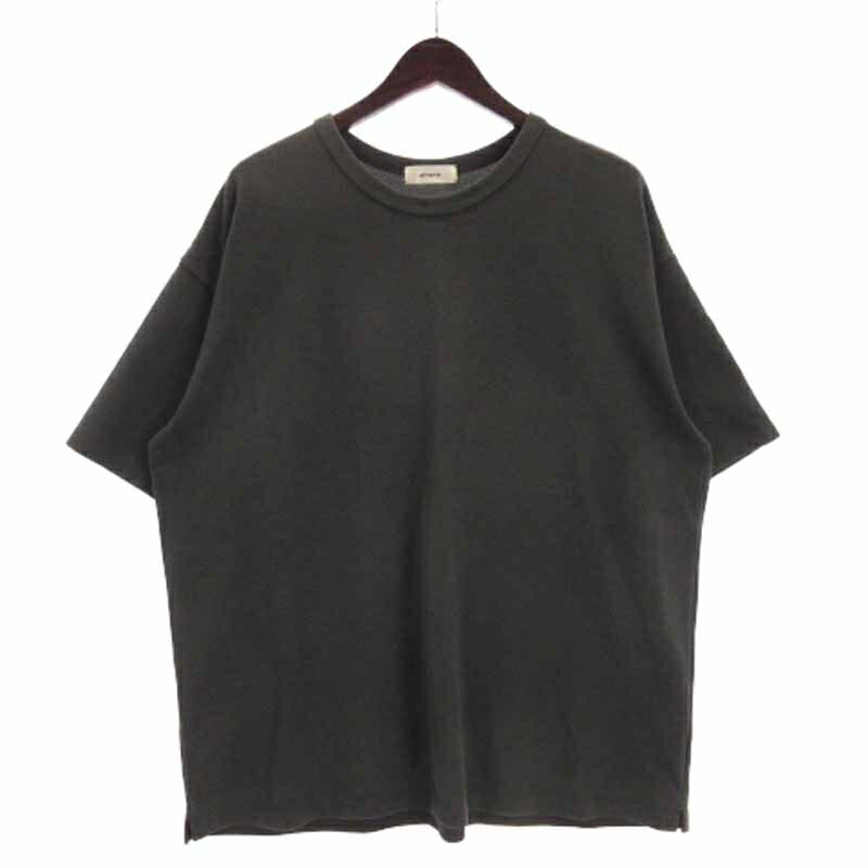 【中古】アルヴァナ alvana Tシャツ カットソー 五分袖 クルーネック コットン レーヨン グリーン系 3 メンズ 【ベクトル 古着】 250722表記サイズ3実寸サイズ肩幅：57cm　身幅：62cm　袖丈：22.5cm　着丈：68c...