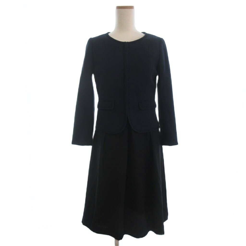 【中古】エニィスィス エニシス anySiS セレモニー ワンピース スーツ 入学式 卒業式 ネイビー系 1 レディース 【ベクトル 古着】 260417ブランドエニィスィス エニシス anySiS表記サイズ1実寸サイズジャケット肩幅：34...