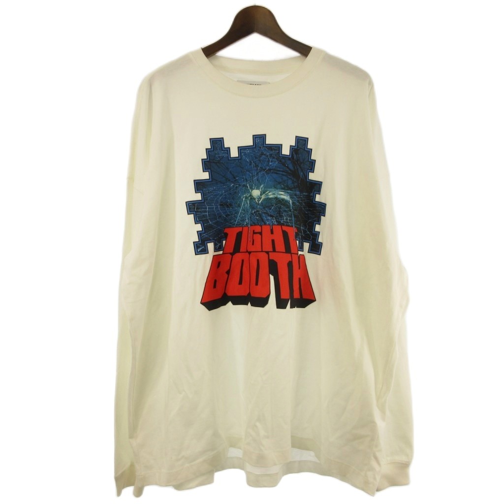 【中古】タイトブース TIGHTBOOTH TBPR SPIDERWALK LS Tシャツ 長袖 クルーネック プリント コットン ホワイト XL 大きいサイズ メンズ 【ベクトル 古着】 260510ブランドタイトブース TIGHTBOO...