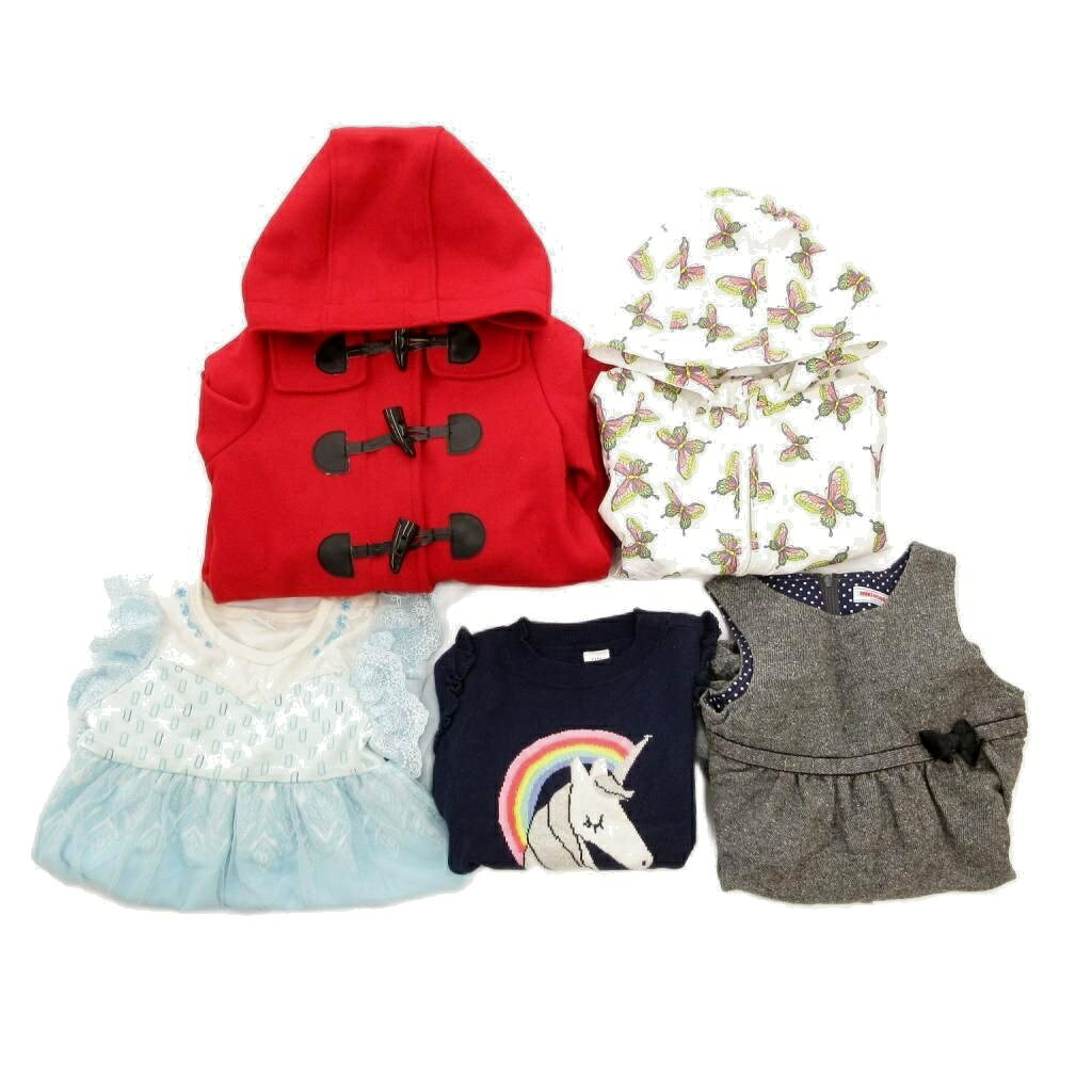【中古】ミキハウス mikihouse GAP等 まとめ トップス アウター キッズ ベビー 子ども服（女の子用） 3 years toddier 12-18 mohths toddier 100 90 赤 レッド 白 ホワイト グレー 紺...