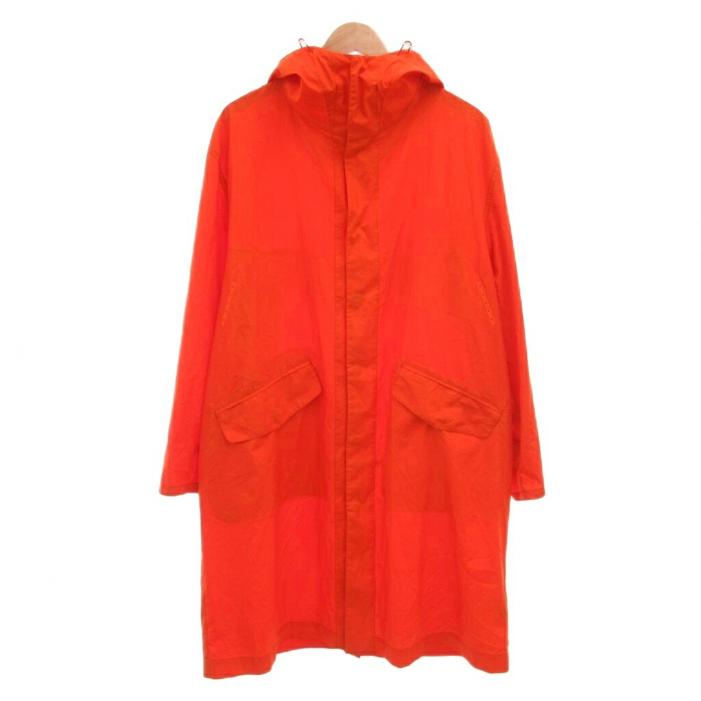 【中古】デサント DESCENTE PAUSE HOODED OVER COAT ポーズ フーデッドオーバーコート ロング L オレンジ IBO95 /TQ メンズ 【ベクトル 古着】 260512ブランドデサント DESCENTE表記サイ...