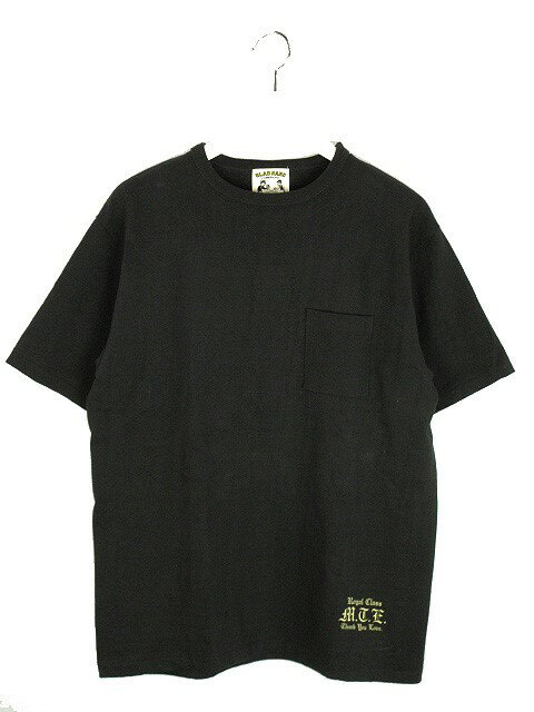 【中古】グラッドハンド GLAD HAND＆CO. CORE EXCLUSIVE ROYAL POCKET T-SHIRT MTE GH-24-CORE-01 ロイヤル ポケット Tシャツ L ブラック プリント 半袖 カットソー トップス...
