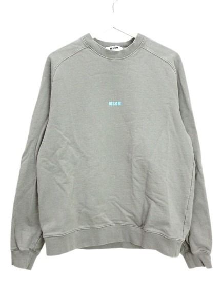 【中古】エムエスジーエム MSGM スウェット プルオーバー L グレー ロゴ トレーナー トップス メンズ 【ベクトル 古着】 251109ブランドエムエスジーエム MSGM表記サイズL実寸サイズ身幅：56cm　着丈：64cm　ゆき丈：8...