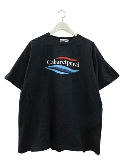 【中古】Cabaret Poval キャバレーポヴァール ConversionTEE Tシャツ 半袖 ネイビー 紺 L 綿 コットン トップス メンズ 【ベクトル 古着】 260305表記サイズL実寸サイズ肩幅：52.5cm　身幅：58cm...