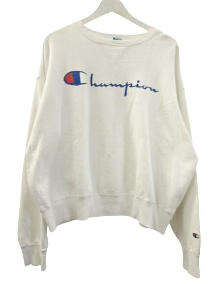 【中古】チャンピオン CHAMPION 90s 青刺繍タグ スウェット トレーナー ロゴプリント USA製 ホワイト M メンズ 【ベクトル 古着】 260320ブランドチャンピオン CHAMPION表記サイズM実寸サイズ肩幅：64cm　身...