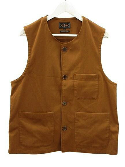 【中古】ビームスプラス BEAMS+ ポリエステルワークベスト 38-06-0055-791 SIZE L 茶色 ブラウン ジレ トップス メンズ 【ベクトル 古着】 260425ブランドビームスプラス BEAMS+表記サイズL実寸サイズ身...