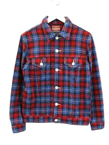 【中古】リーバイス Levi's ヘビーネル チェックシャツジャケット M レッド ブルー 長袖 アウター メンズ 【ベクトル 古着】 260428ブランドリーバイス Levi's表記サイズM実寸サイズ肩幅：44cm　身幅：48cm　着丈：...