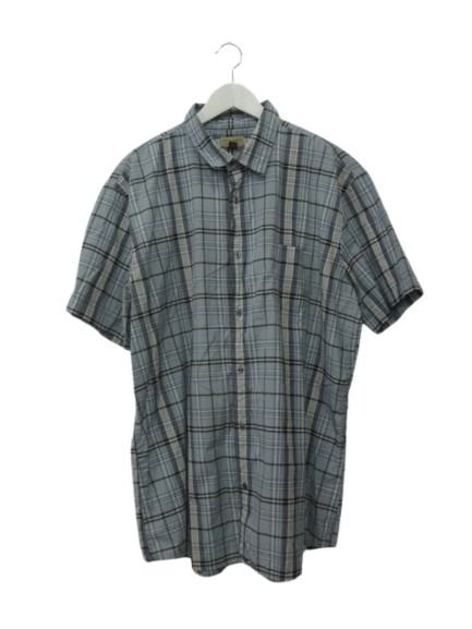 【中古】ソノマ sonoma ボタンシャツ XXL 半袖 チェック ブルー系 青 トップス メンズ 【ベクトル 古着】 260501表記サイズXXl実寸サイズ肩幅：56cm　身幅：73cm　着丈：85cm　袖丈：25cm　　素材コットン55...