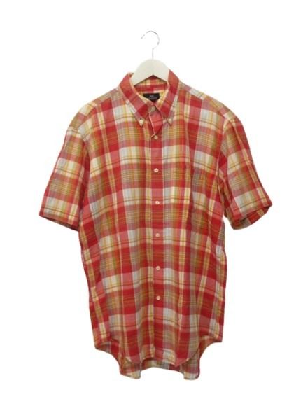 【中古】ブルックスブラザーズ BROOKS BROTHERS ボタンダウンシャツ 半袖 L チェック レッド系 赤 トップス メンズ 【ベクトル 古着】 260508ブランドブルックスブラザーズ BROOKS BROTHERS表記サイズL実...