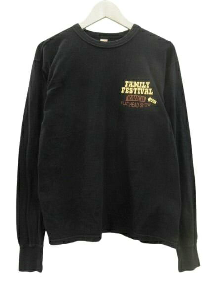 【中古】ザ フラットヘッド THE FLAT HEAD ロングスリーブTシャツ バックプリント FAMILY FESTIVAL ブラック 黒 40 メンズ 【ベクトル 古着】 260512ブランドザ フラットヘッド THE FLAT HEA...