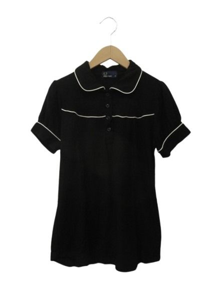 【中古】フレッドペリー FRED PERRY パイピングポロシャツ M 半袖 ロゴ刺繍 ブラック 黒 トップス レディース 【ベクトル 古着】 260513ブランドフレッドペリー FRED PERRY表記サイズM実寸サイズ肩幅：32cm　身...
