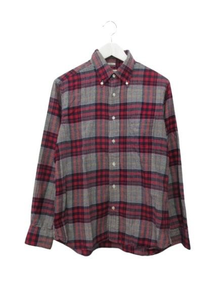【中古】インディビジュアライズドシャツ INDIVIDUALIZED SHIRTS ボタンダウンシャツ 16-33 長袖 ネルシャツ チェック レッド系 赤 トップス メンズ 【ベクトル 古着】 260619ブランドインディビジュアライズド...