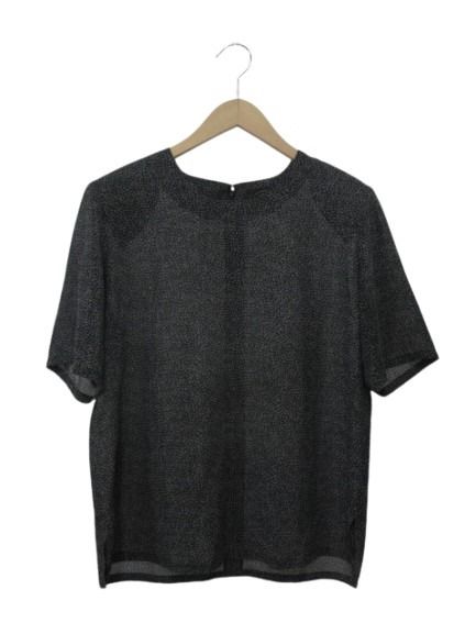 【中古】ボルボネーゼ BORBONESE ブラウス 44 半袖 シアー うずら柄 グレー ブラック 黒 トップス レディース 【ベクトル 古着】 260629ブランドボルボネーゼ BORBONESE表記サイズ44実寸サイズ肩幅：40cm　身...
