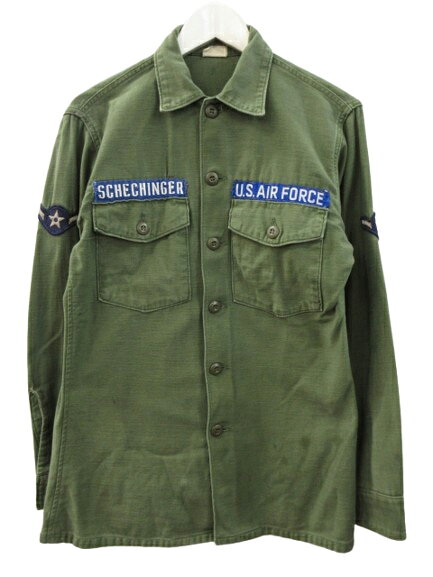 【中古】ヴィンテージ VINTAGE U.S.ARMY 米軍 60s OG-107 コットンサテン ユーティリティシャツ オリーブ 15.5×33 メンズ 【ベクトル 古着】 260720ブランドヴィンテージ VINTAGE表記サイズ15 ...
