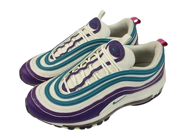 【中古】ナイキ NIKE AIR MAX 97 SUMMIT WHITE/BRIGHT SPRUCE 20SP CI7388-101 エア マックス 97 サミット 25.5cm パープル スニーカー シューズ 靴 メンズ レディース 【ベ...
