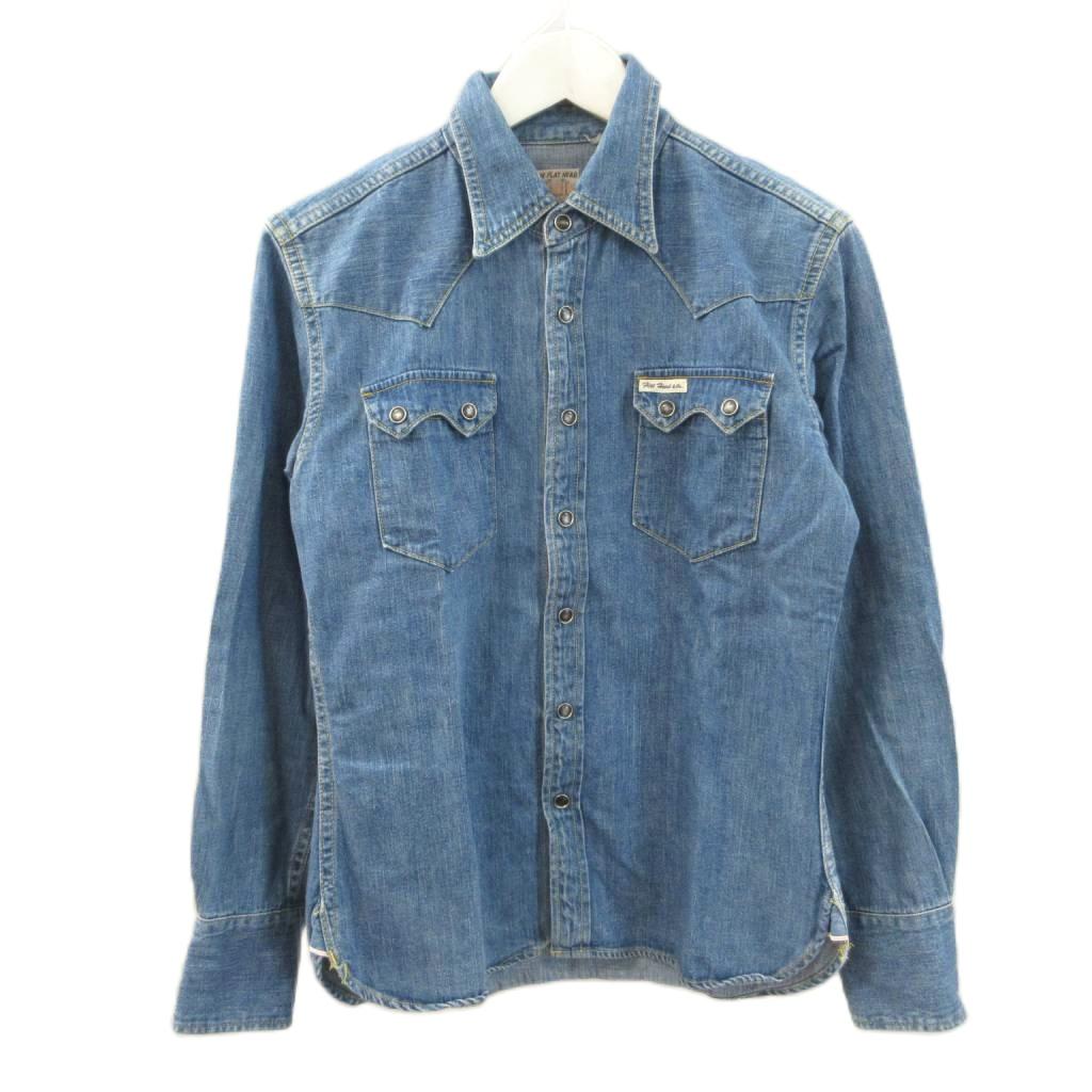 【中古】ザ フラットヘッド THE FLAT HEAD デニムウエスタンシャツ 7202C マチ付き ブルー 36 メンズ 【ベクトル 古着】 260803ブランドザ フラットヘッド THE FLAT HEAD表記サイズ36実寸サイズ肩幅：...