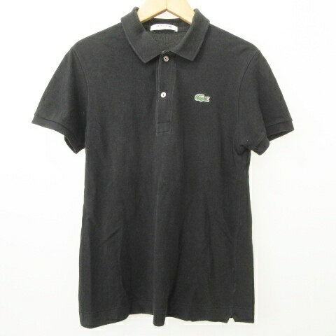 【中古】ラコステ LACOSTE ポロシャツ 半袖 鹿の子 カットソー 36 黒 ブラック ■MET1 レディース 【ベクトル 古着】 250815ブランドラコステ LACOSTE表記サイズ36実寸サイズ肩幅：38cm　身幅：46cm　着丈...