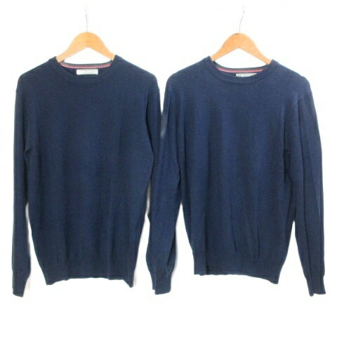 【中古】ナノ&コー nano&co 2点セット カシミヤブレンド ニット セーター 長袖 おまとめ M 紺 ネイビー X メンズ 【ベクトル 古着】 250917ブランドナノ&コー nano&co表記サイズM実寸サイズ肩幅：42cm　身幅：...