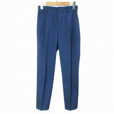 【中古】グリーンレーベルリラクシング ユナイテッドアローズ green label relaxing リネコ テーパード パンツ 2タック ベルト欠損 36 S相当 紺 ネイビー X レディース 【ベクトル 古着】 250812ブランドグリ...