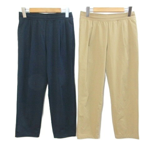 【中古】ユニクロ UNIQLO 2点セット 21SS ウルトラストレッチアクティブテーパードアンクルパンツ 241-433739 色違い まとめ S ベージュ ネイビー X レディース 【ベクトル 古着】 250904ブランドユニクロ UN...